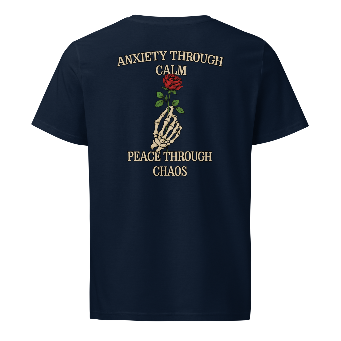 Peace Through Chaos Tee - Skeleton Rose Design | Veteran-Owned – Civvi ...